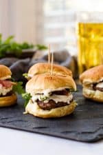 Bacon & Goat Cheese Sliders - Girl Gone Gourmet