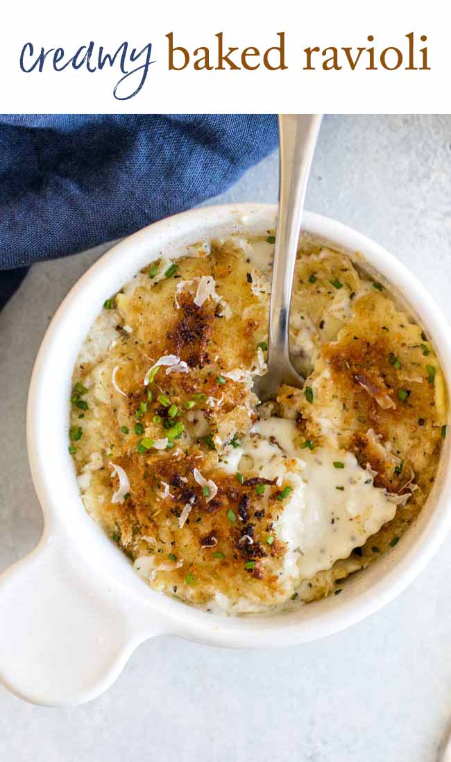 Ravioli with Creamy Parmesan Sauce - Girl Gone Gourmet