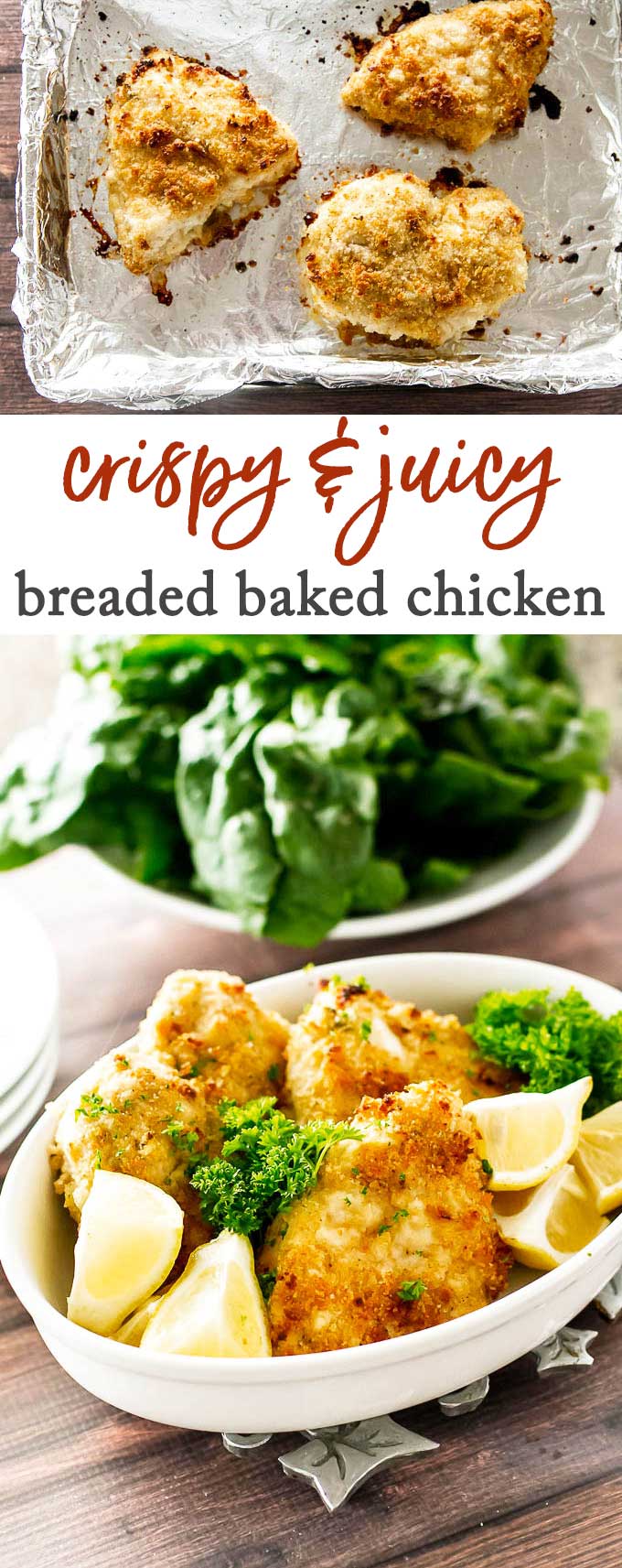 Easy Crispy Breaded Baked Chicken - Girl Gone Gourmet