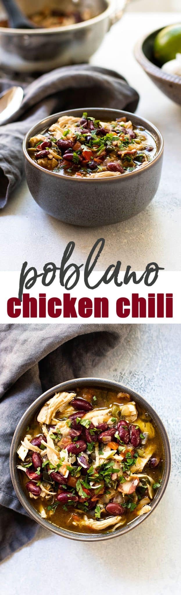 Poblano Chicken Chili - Girl Gone Gourmet