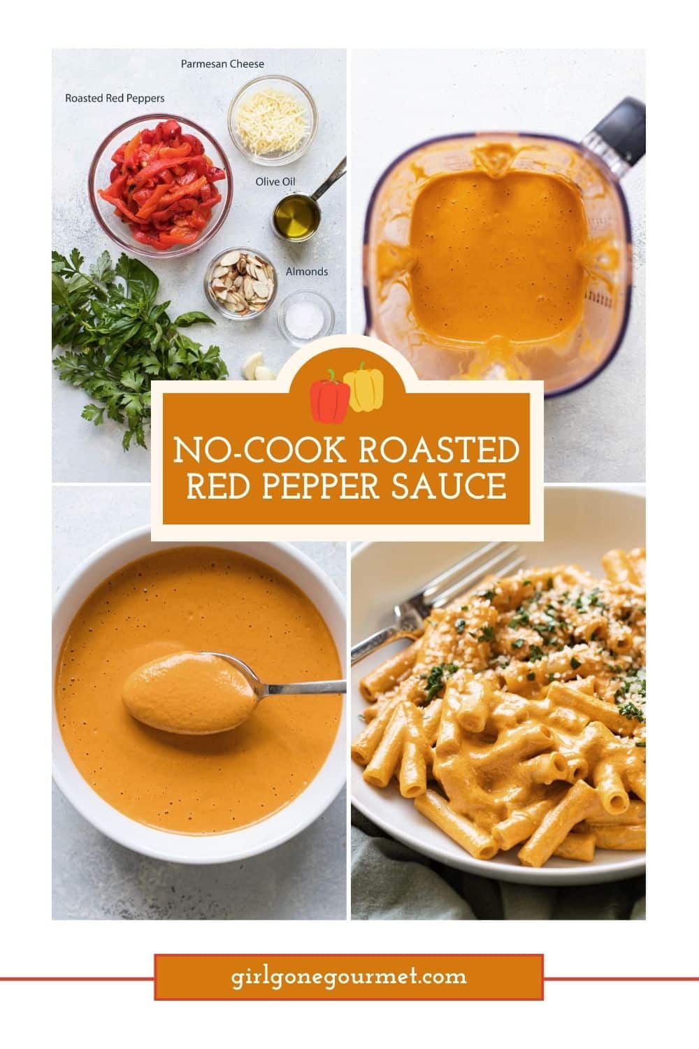 5-Minute Roasted Red Pepper Sauce - Girl Gone Gourmet