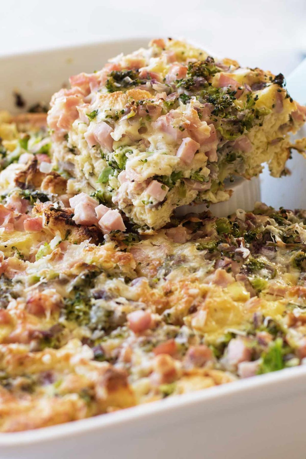 Ham and Broccoli Breakfast Strata | Girl Gone Gourmet