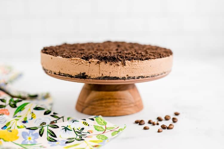 No-Bake Mocha Cheesecake (Frozen Cheesecake) - Girl Gone Gourmet