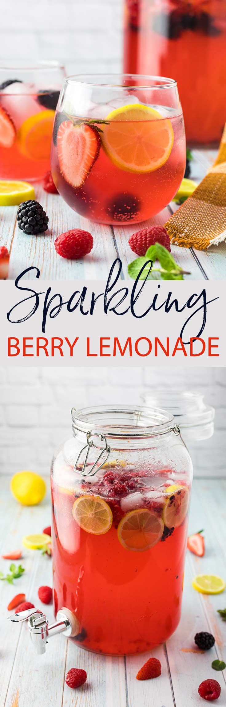 Sparkling Berry Lemonade - Girl Gone Gourmet