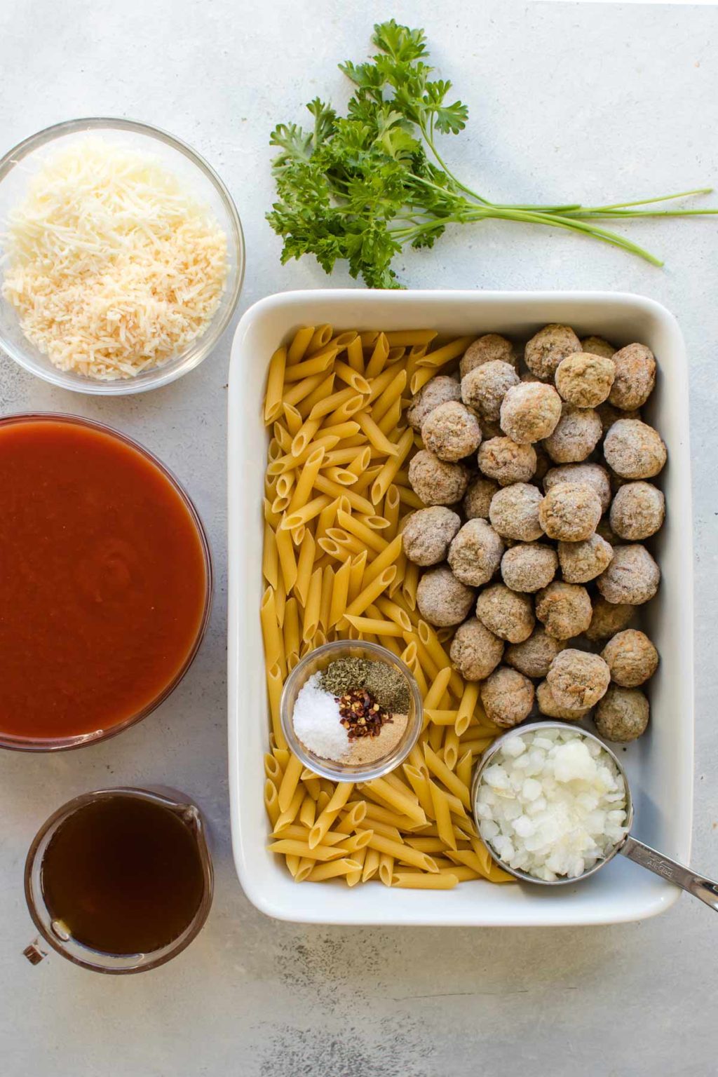 Baked Penne with Meatballs (Dump & Bake Recipe!) | Girl Gone Gourmet