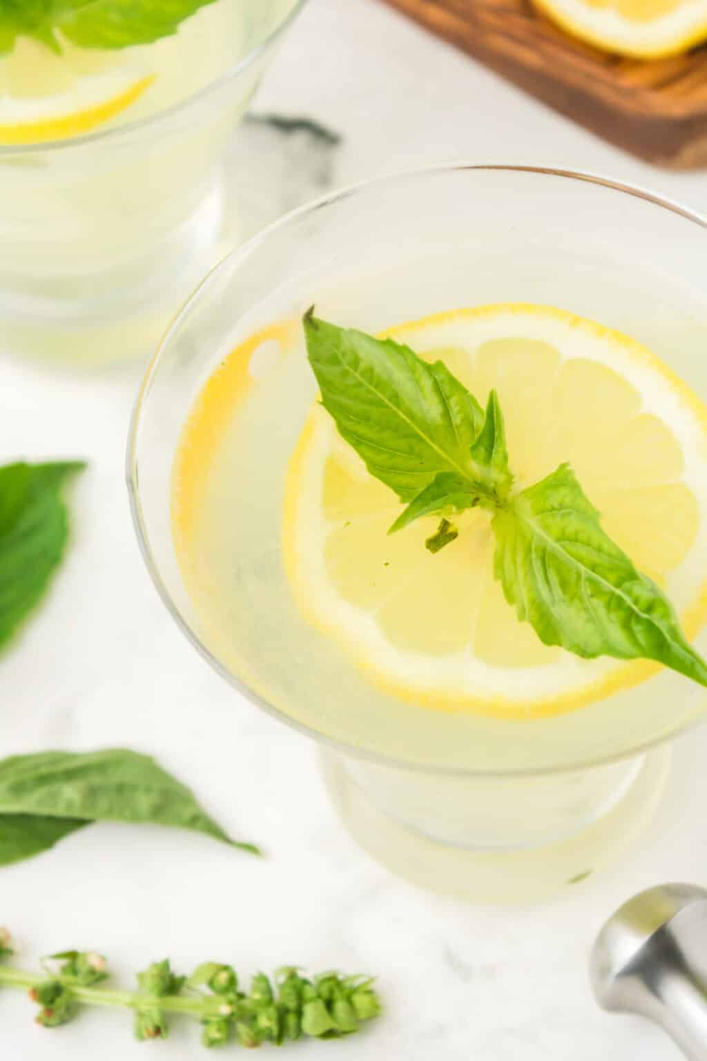 Lemon Basil Cocktail - Girl Gone Gourmet
