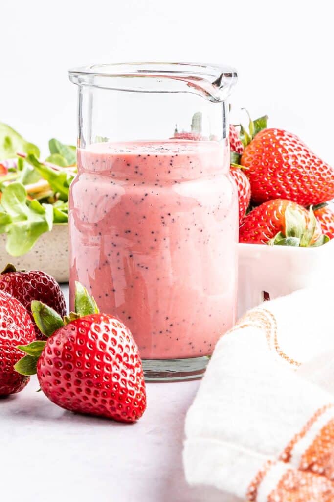 Fresh Strawberry Salad Dressing - Girl Gone Gourmet