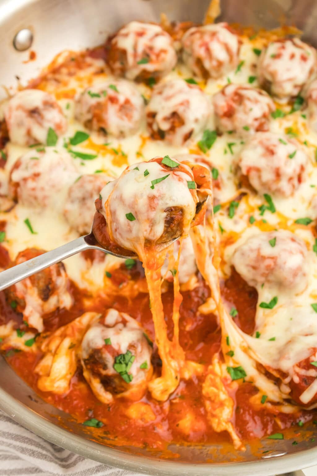 Cheesy Meatballs - Girl Gone Gourmet