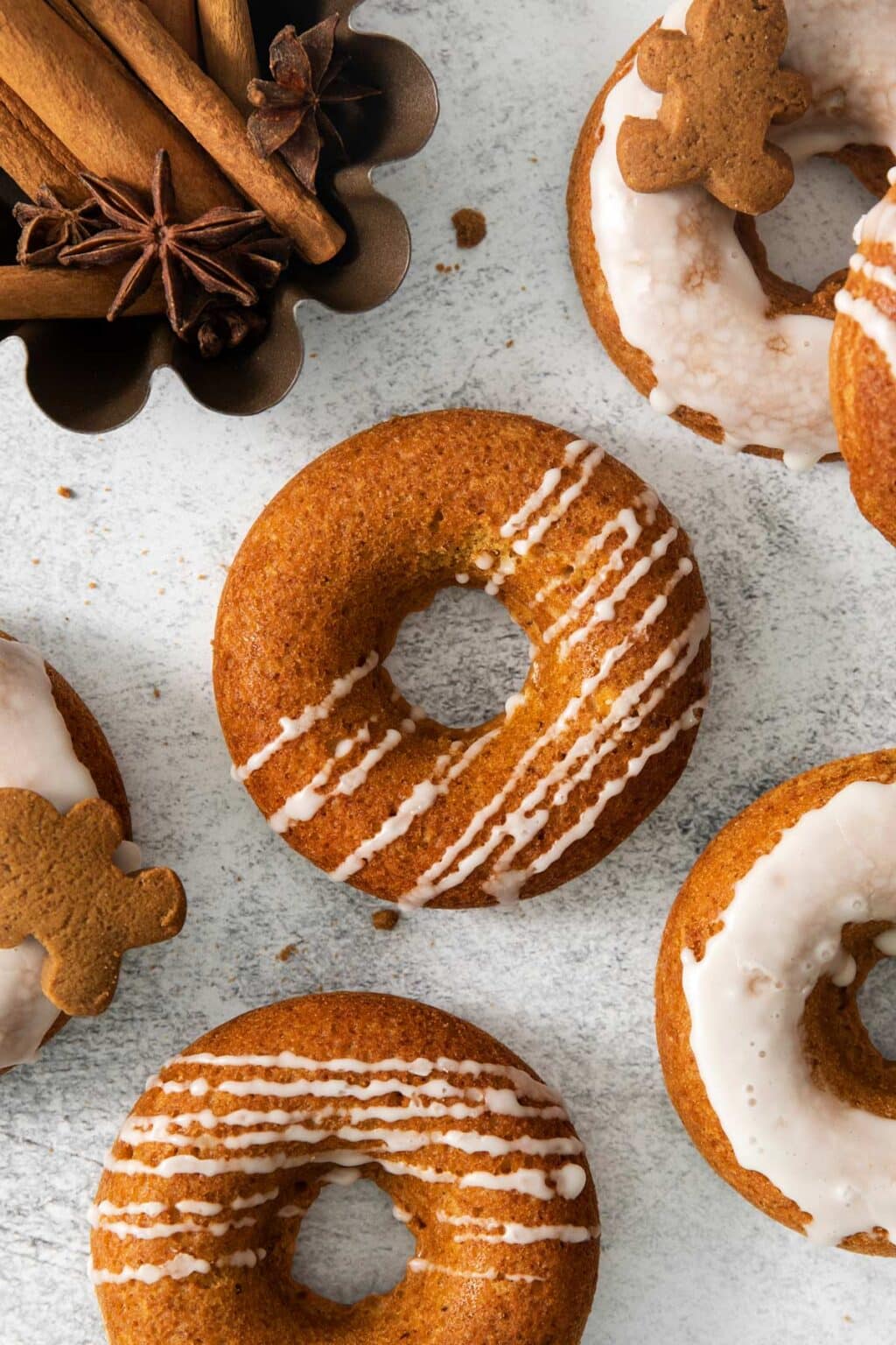 Baked Gingerbread Donuts - Girl Gone Gourmet