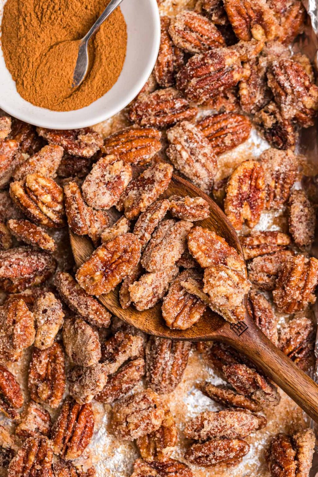 Holiday Spiced Candied Pecans - Girl Gone Gourmet