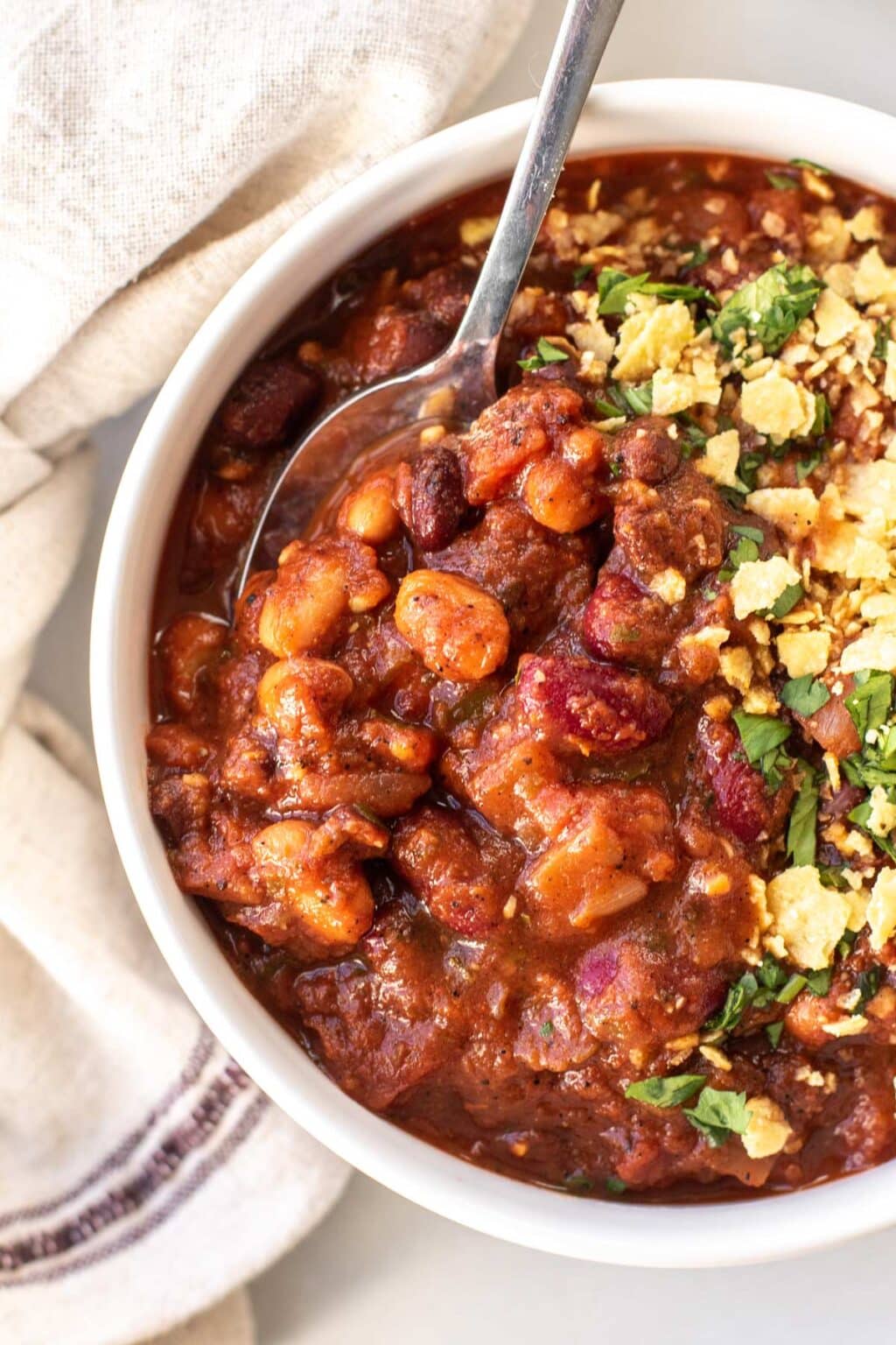 Three Bean Chili - Girl Gone Gourmet