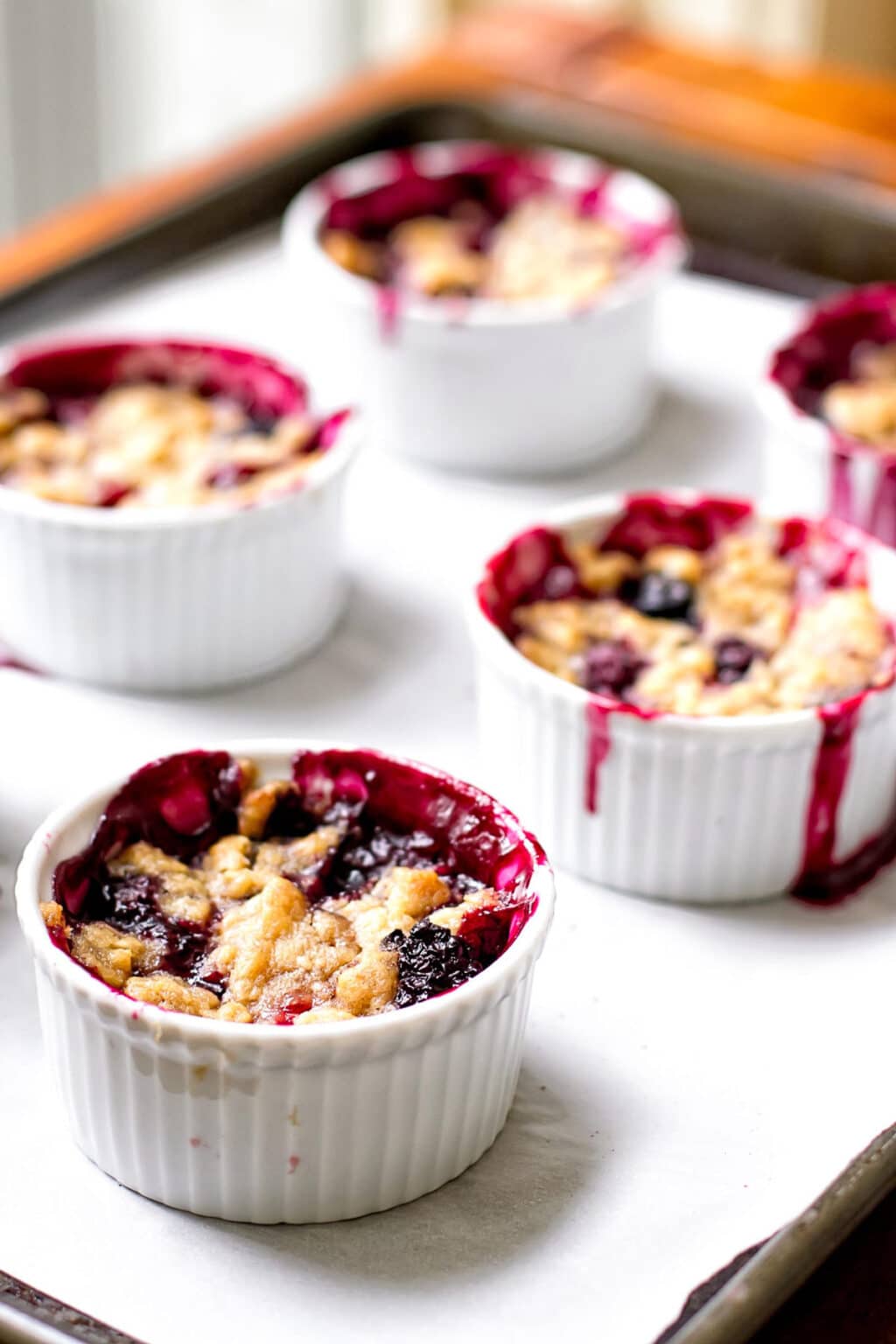 Individual Berry Crumbles - Girl Gone Gourmet
