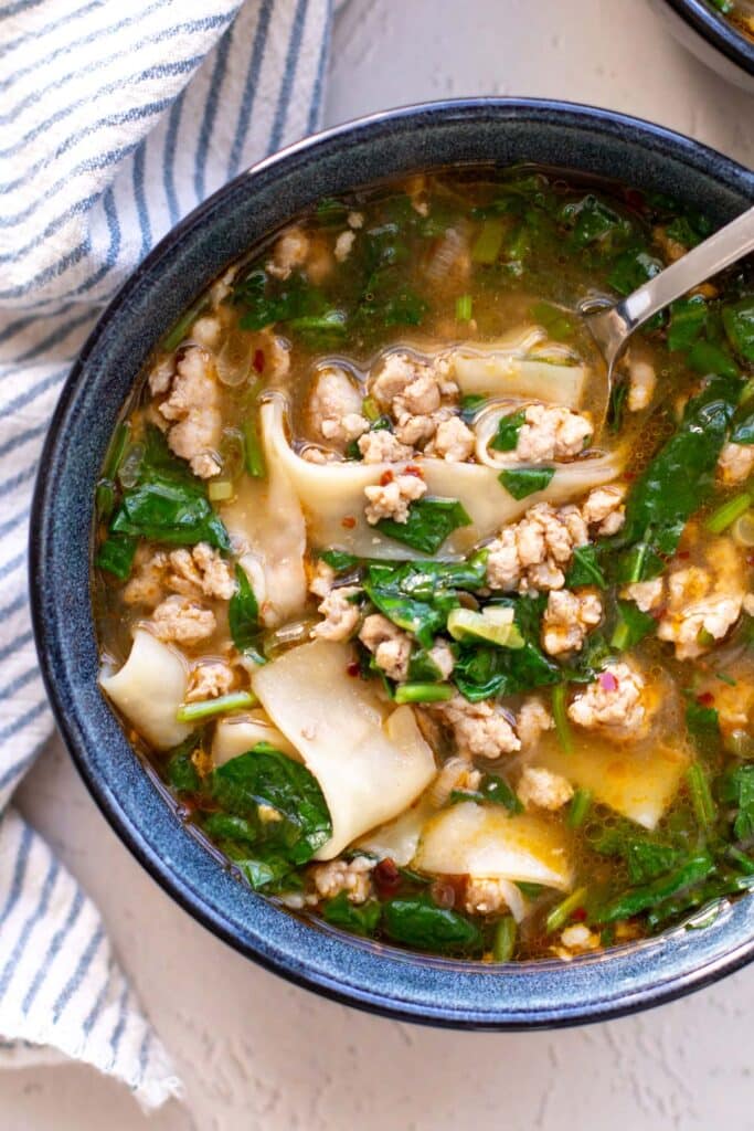 Easy Deconstructed Wonton Noodle Soup - Girl Gone Gourmet