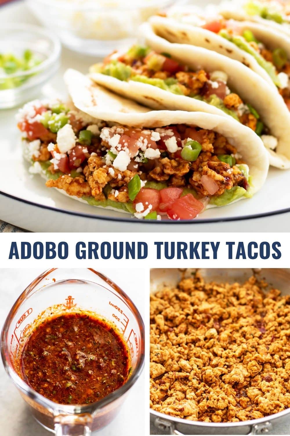 Adobo-Style Ground Turkey Tacos - Girl Gone Gourmet