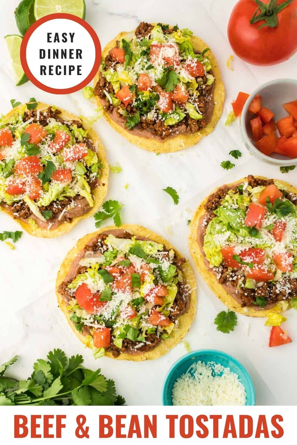 Easy Baked Beef and Bean Tostadas - Girl Gone Gourmet